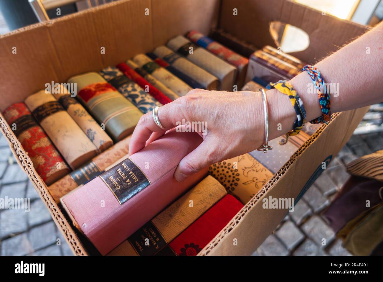 Old fashioned bookshop woman hi-res stock photography and images - Alamy