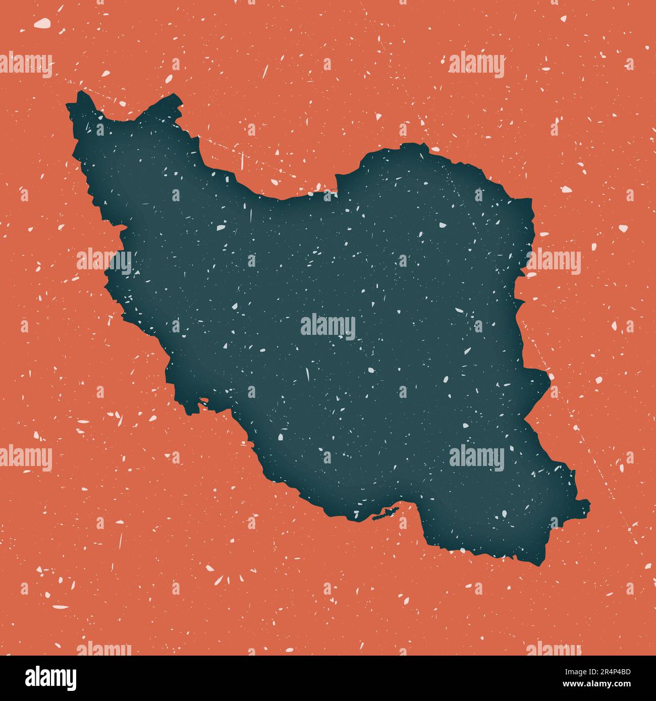Iran vintage map. Grunge map of the country with distressed texture ...