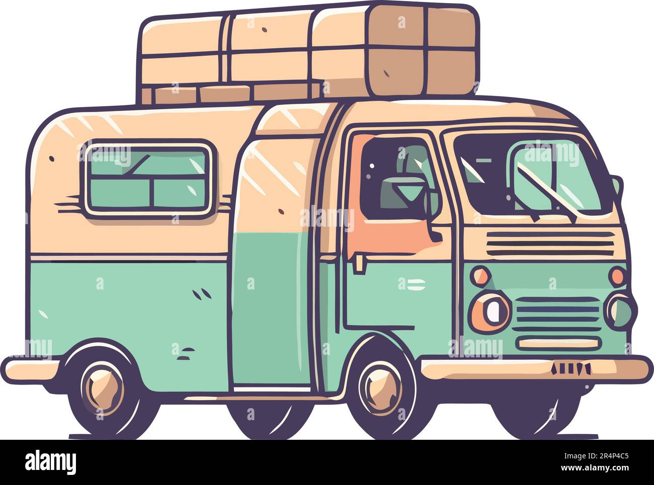 Tourist bus luggage on Stock Vector Images - Alamy