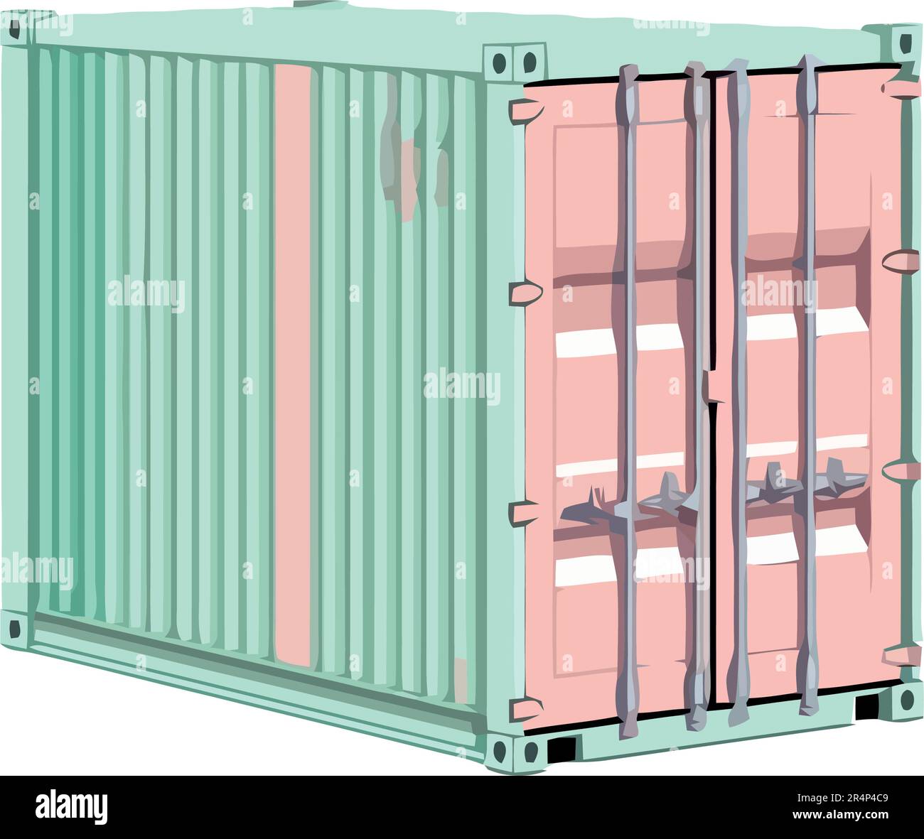 Heavy metal container delivering merchandise Stock Vector Image & Art ...