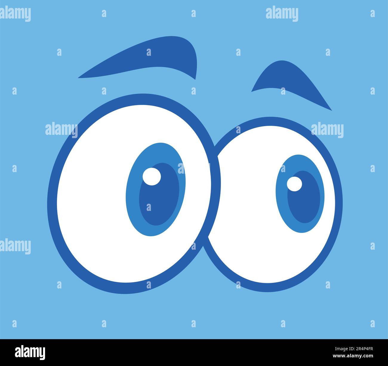 White flat surprised face Stock Vector Images - Alamy