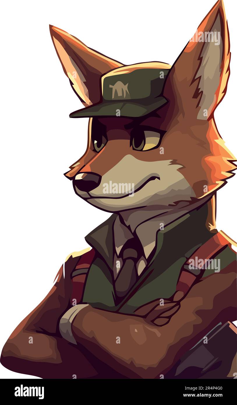 cartoon fox with scout uniform Stock Vector Image & Art - Alamy