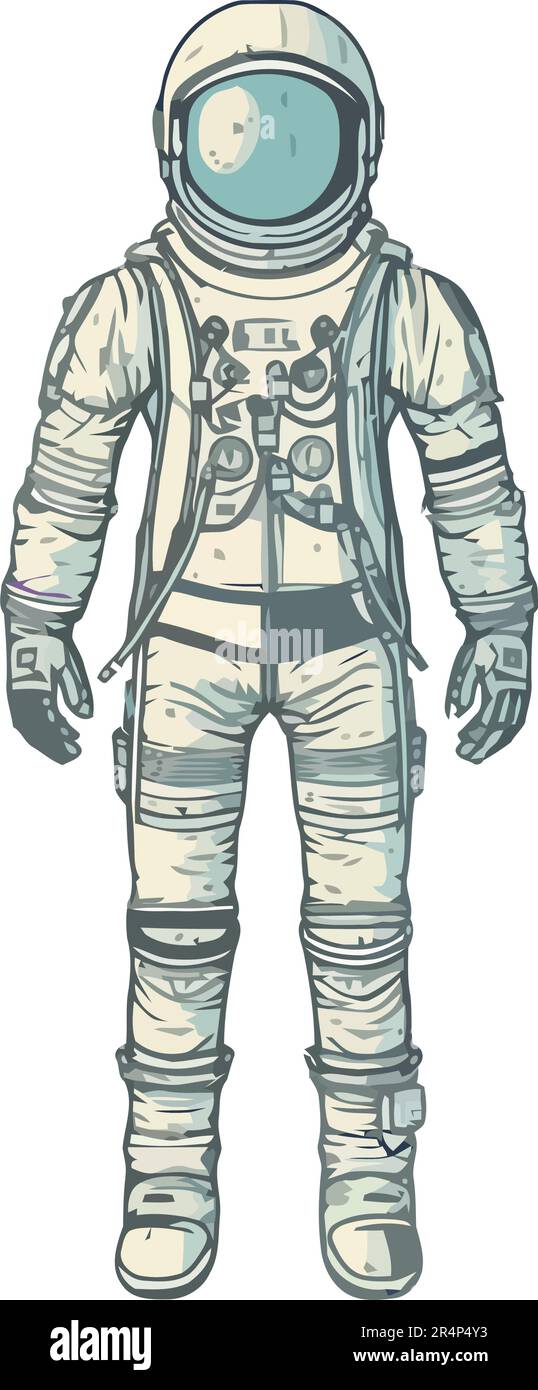 Futuristic astronaut cyborg in space suit Stock Vector Image & Art - Alamy