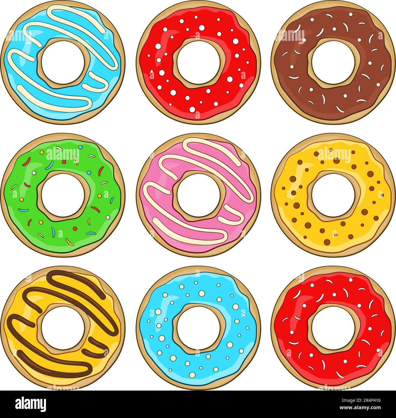 Set of colorful donuts. Vector illustration Stock Vector Image & Art ...