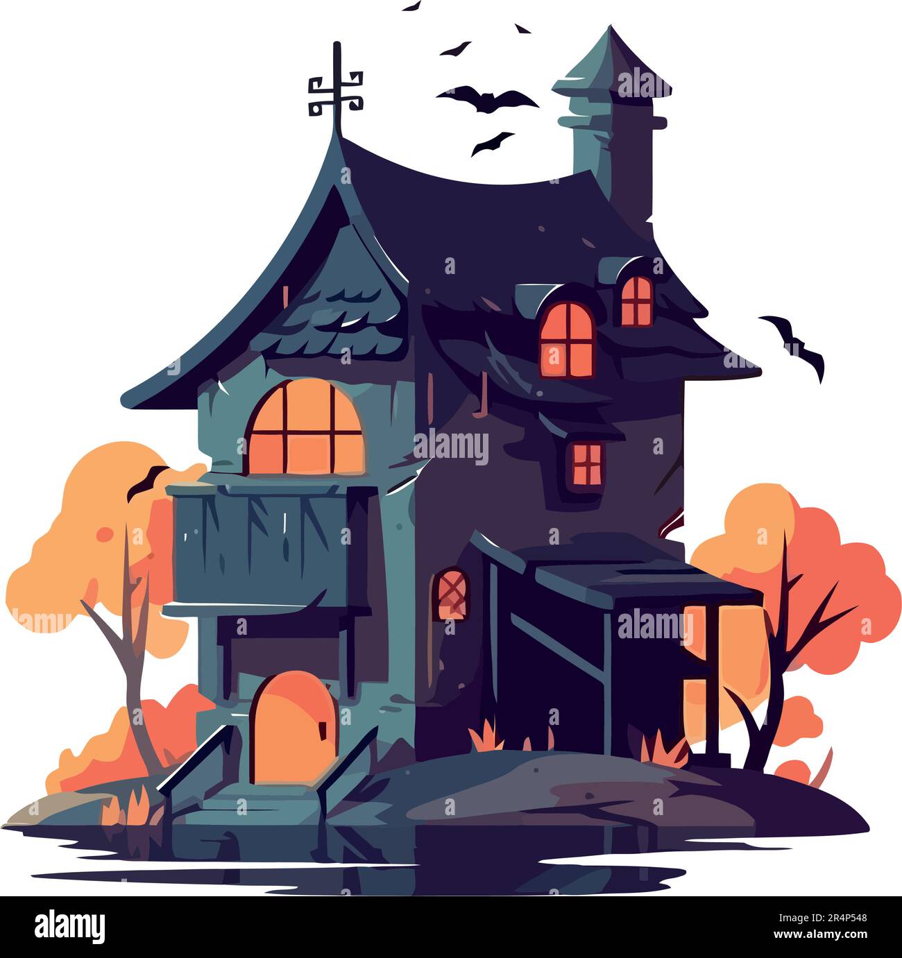 dark castle halloween building icon Stock Vector Image & Art - Alamy