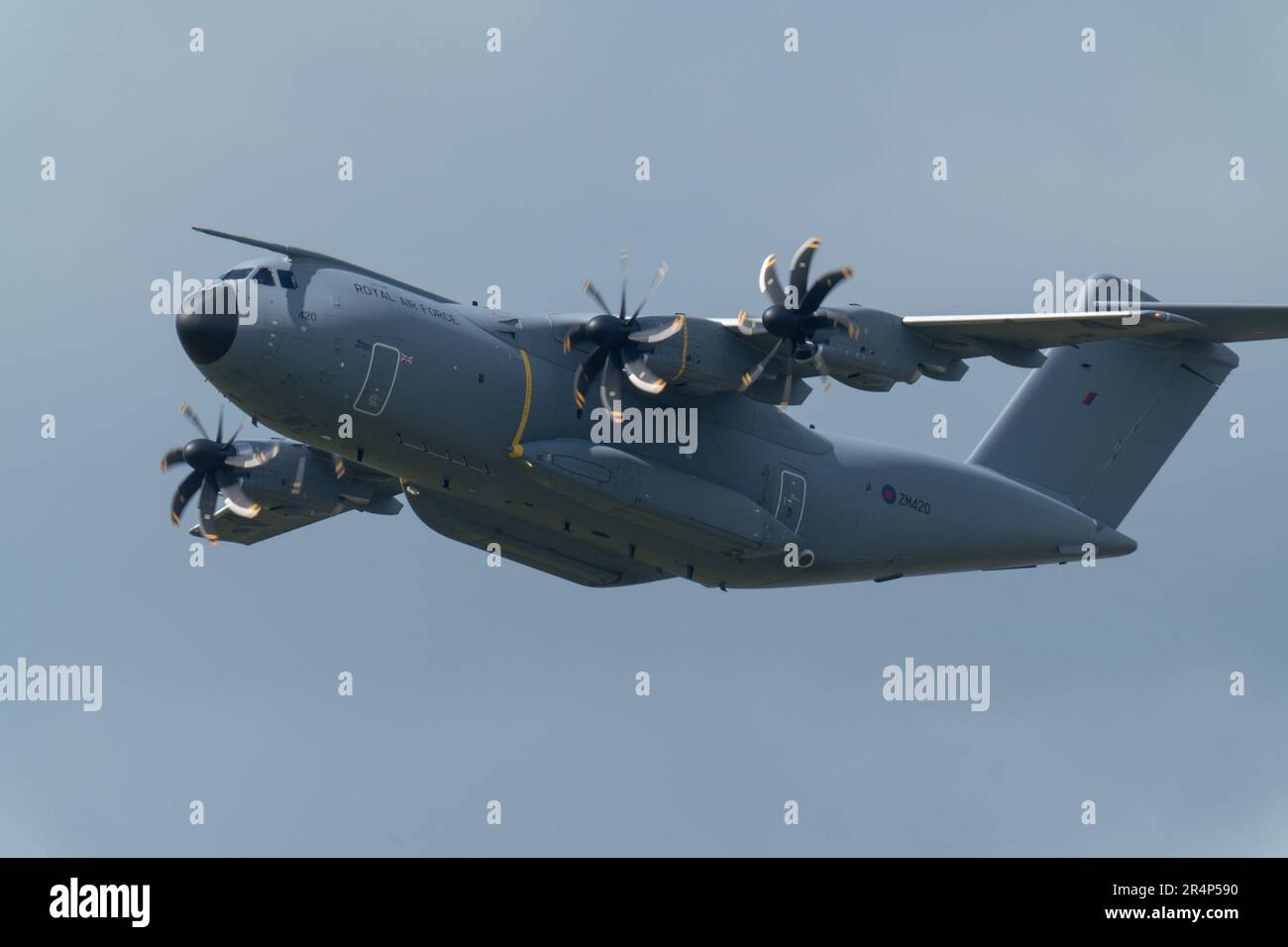 Royal Airforce Airbus A400M Atlas, heavy lift transport aircraft, tail ...