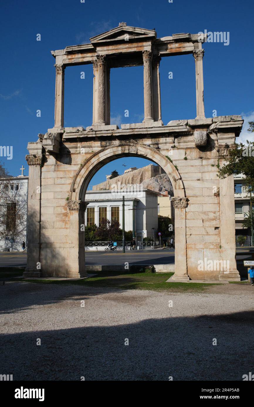 Hadrian Arch in Athens Stock Photo - Alamy