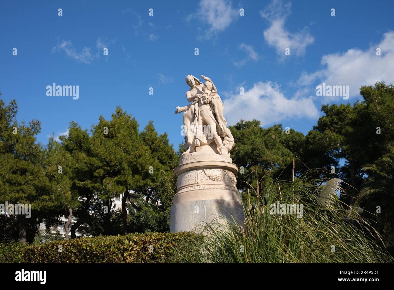 The Statue of Lord Byron, outside the National Gard, Athens, Greece ...