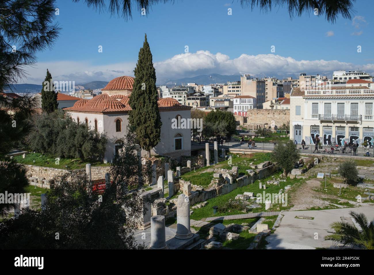The ruins of a Christian Basilica in the grounds of the Fethiye Mosque ...
