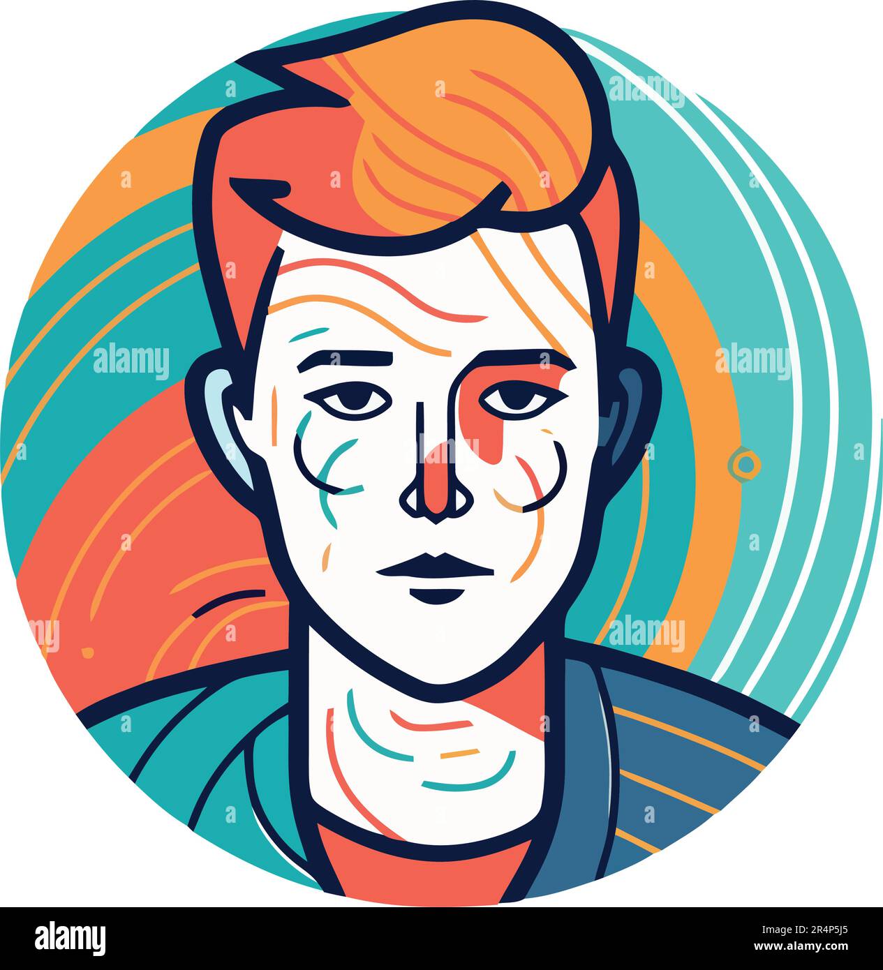 Smiling cartoon character in modern design Stock Vector Image & Art - Alamy