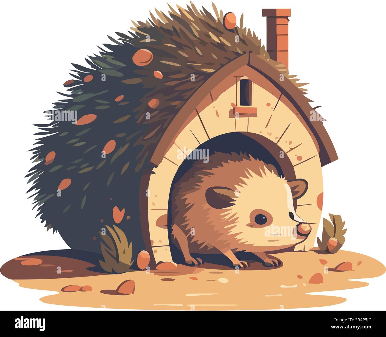 Hedgehog in winter Stock Vector Images - Alamy
