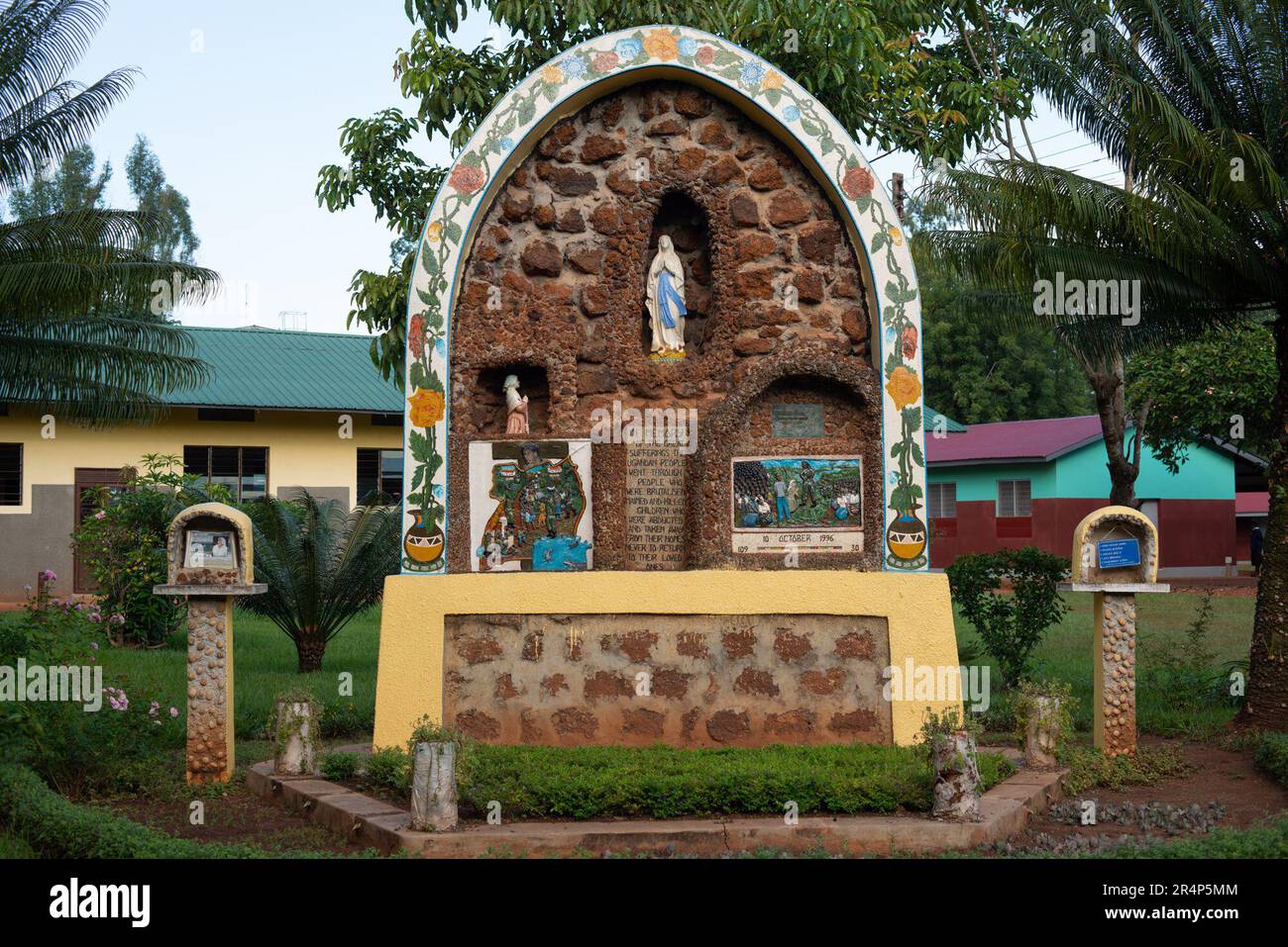 A memorial to the 136 "Aboke Girls" who were abducted from their school ...