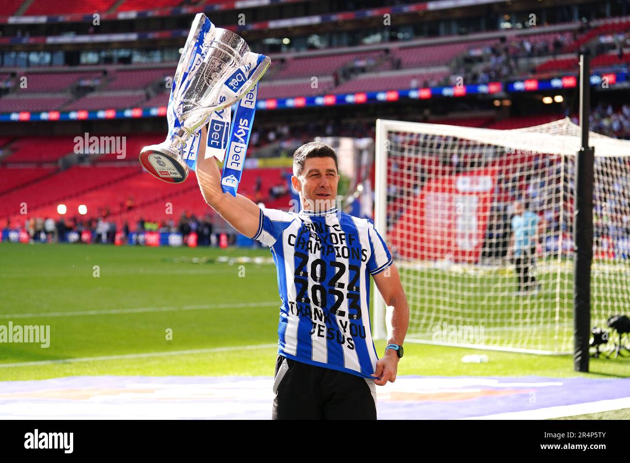 Sheffield United goalkeeper coach Adriano Basso celebrates with the ...