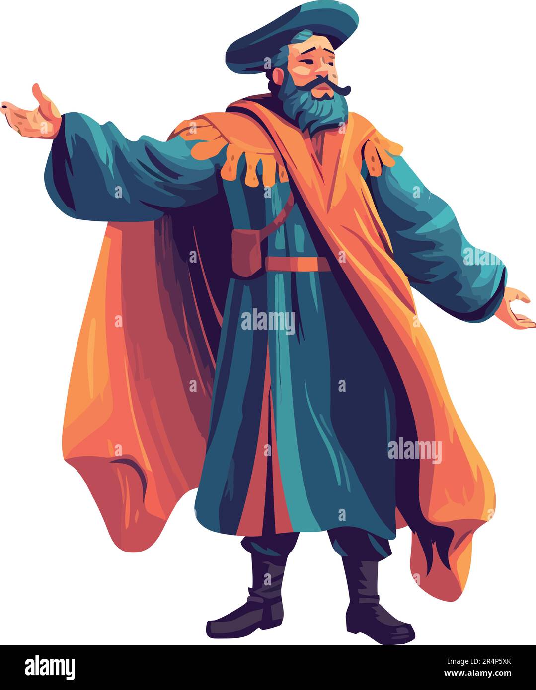 renaissance man wearing blue clothes Stock Vector Image & Art - Alamy