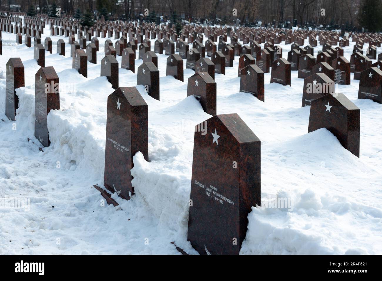War Graves of Red Army soldiers in the Preobrazhnskoye Cemetry in ...