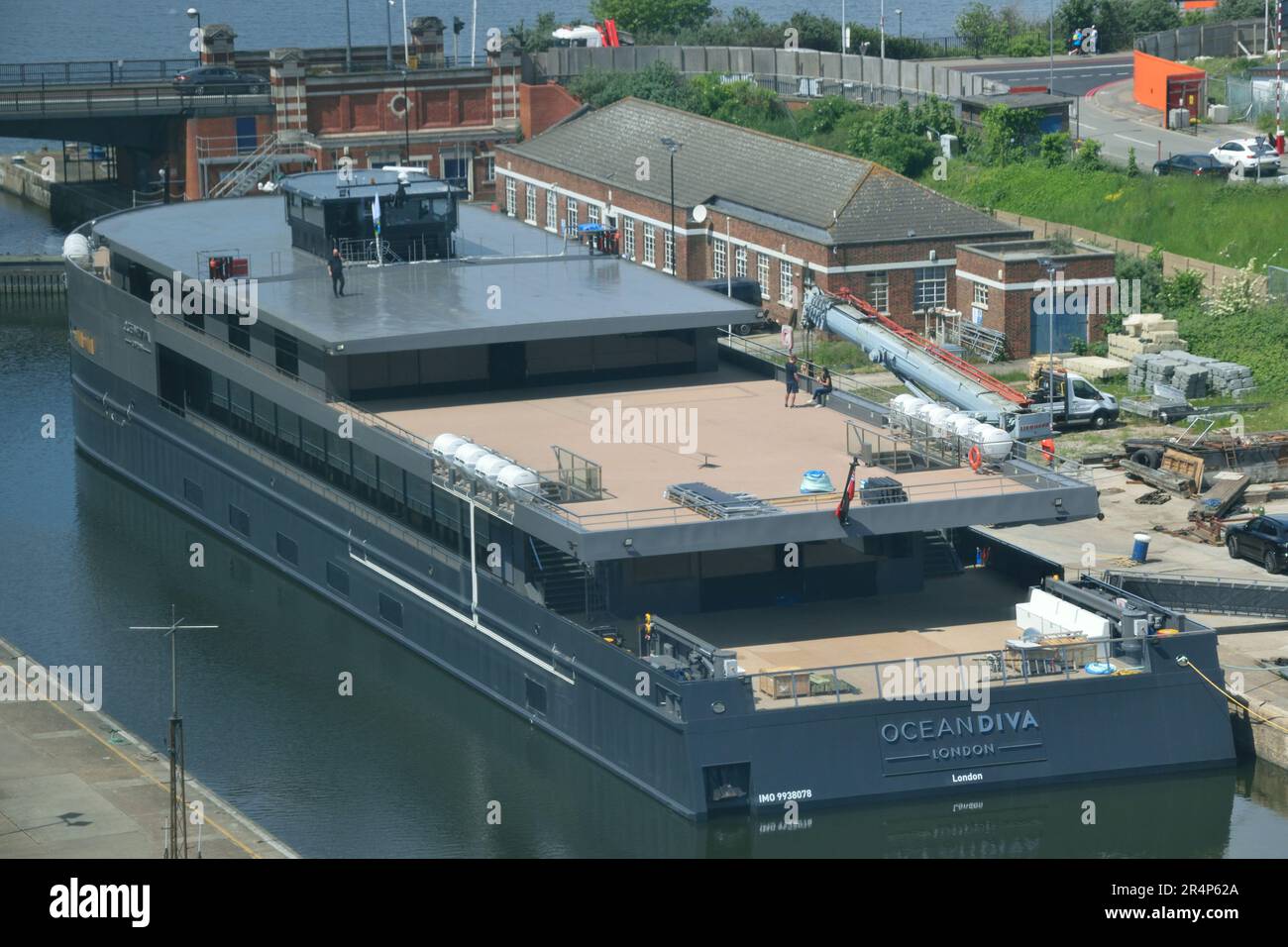 Overhead view of the new Battery Powered Electric events vessel OCEAN ...