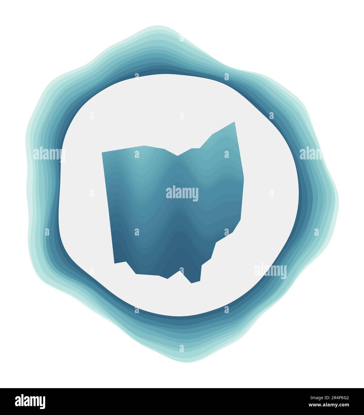 Ohio logo. Badge of the US state. Layered circular sign around Ohio ...