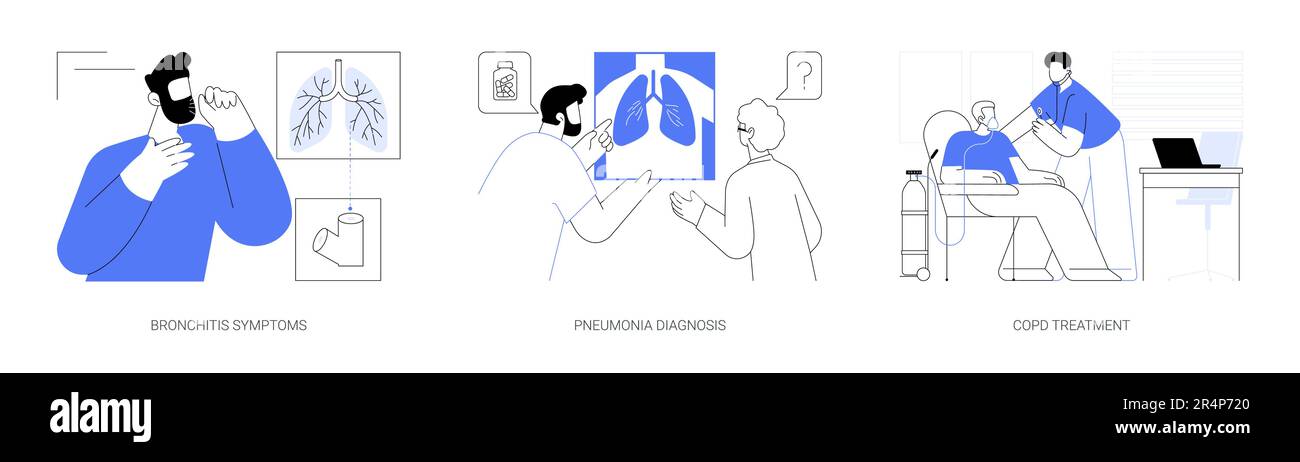 Pulmonary disease abstract concept vector illustrations Stock Vector ...