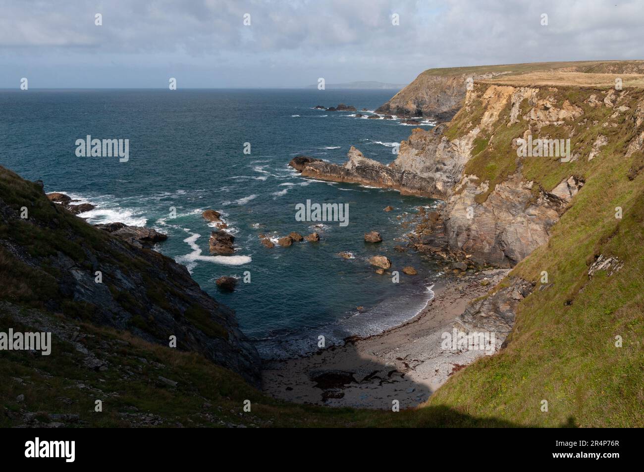 View from Godrevy Looking over Mutton Cove and East towards Naval point ...