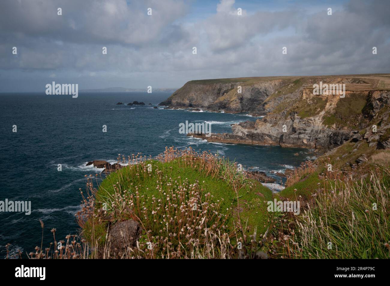 View from Godrevy Looking over Mutton Cove and East towards Naval point ...