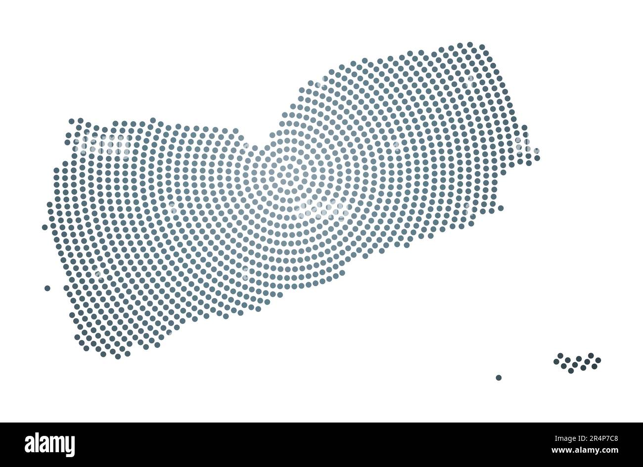 Yemen Dotted Map Digital Style Shape Of Yemen Tech Icon Of The
