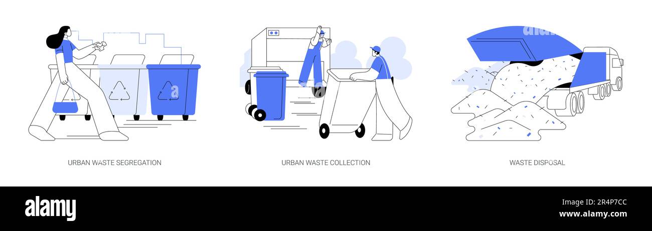 Waste management abstract concept vector illustrations Stock Vector ...