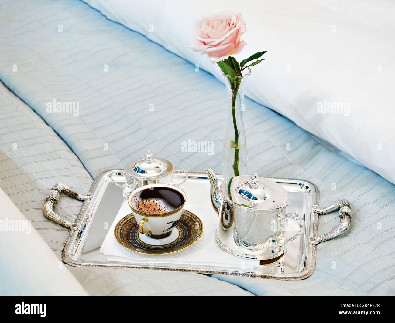 Beautiful roses cup coffee hi-res stock photography and images - Alamy