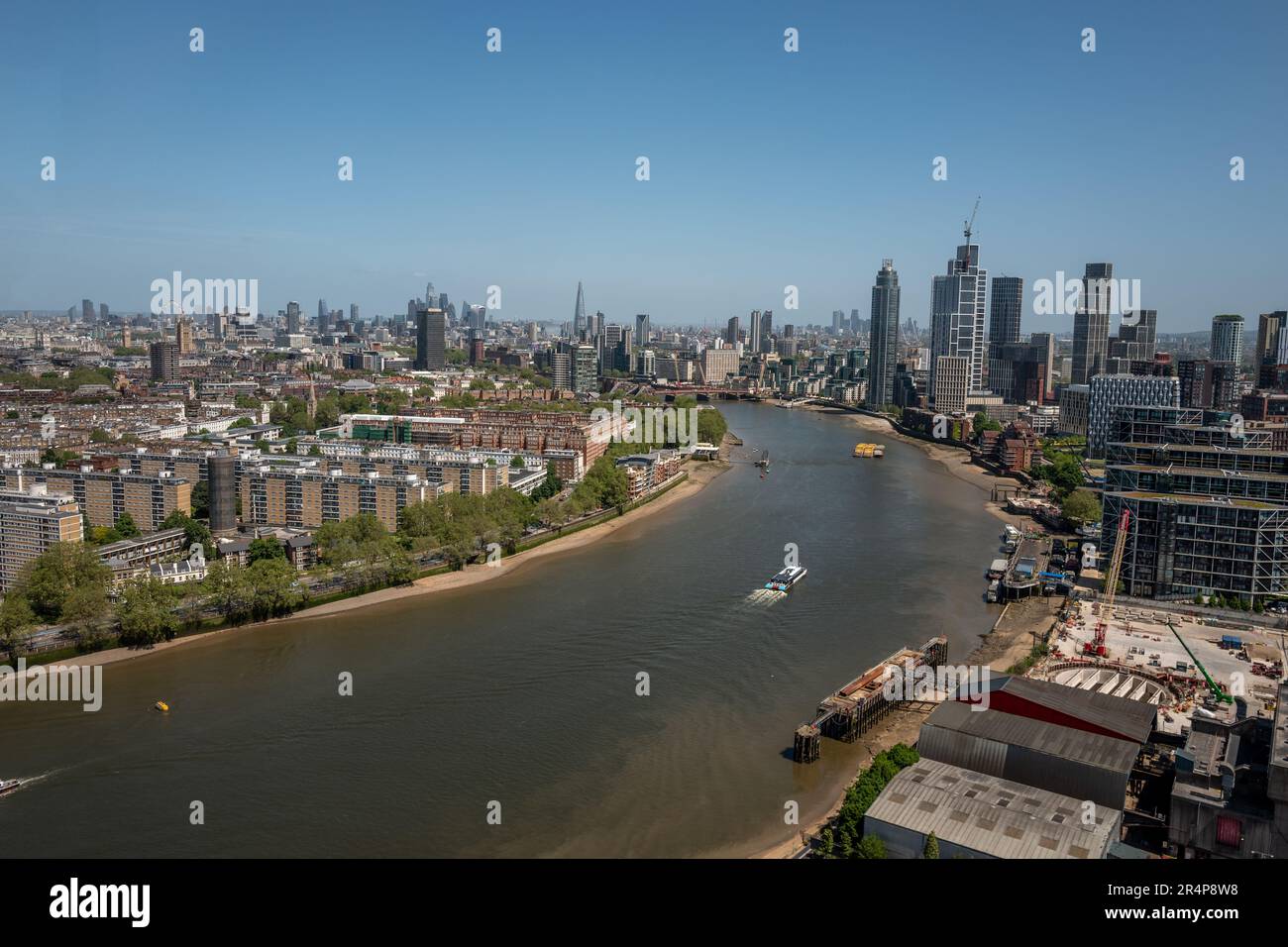 London, May 26th 2023: View from the top of Battersea Power Station in ...