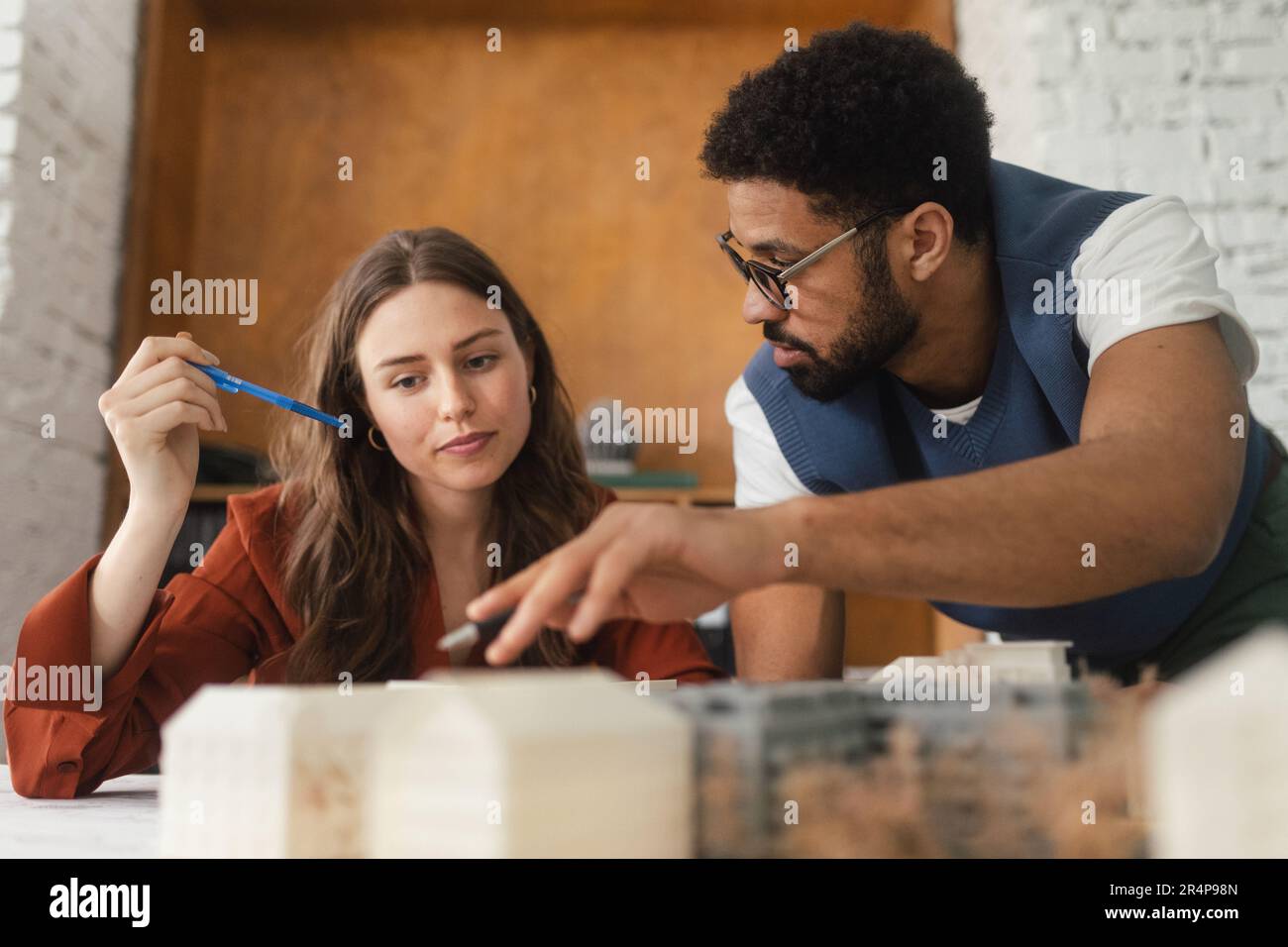 Businesspeople colleagues architects model hi-res stock photography and ...