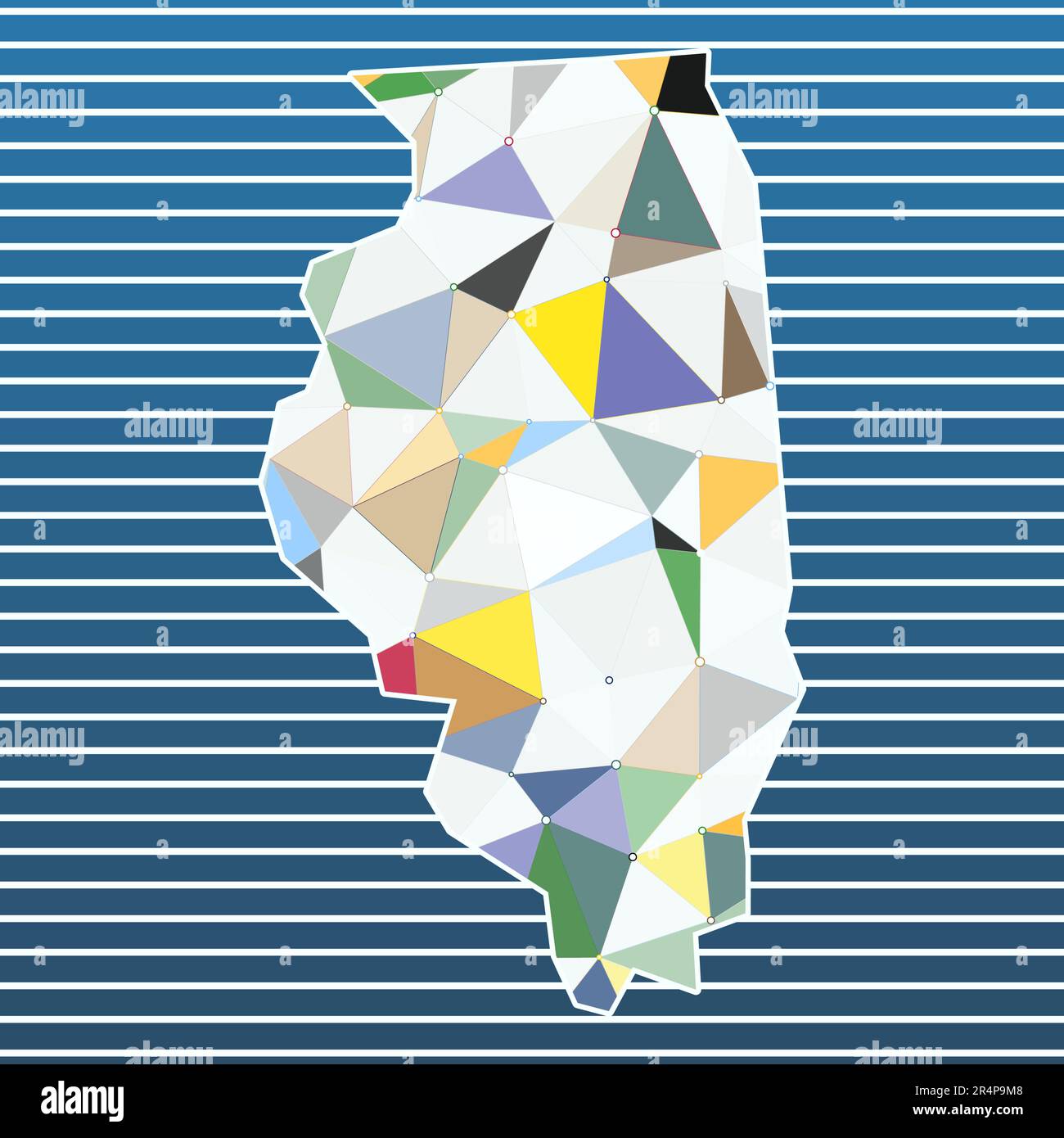 Illinois vector illustration. Illinois design on gradient stripes ...