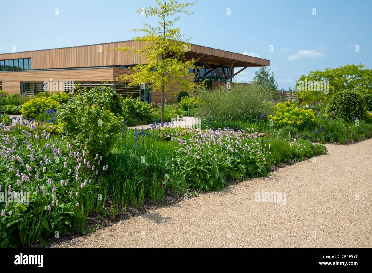 The Welcome building at RHS Bridgewater, Worsley Greater Manchester ...