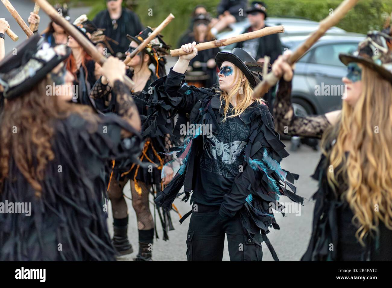 The Beltane Border Morris pictured during an evening performance on the ...