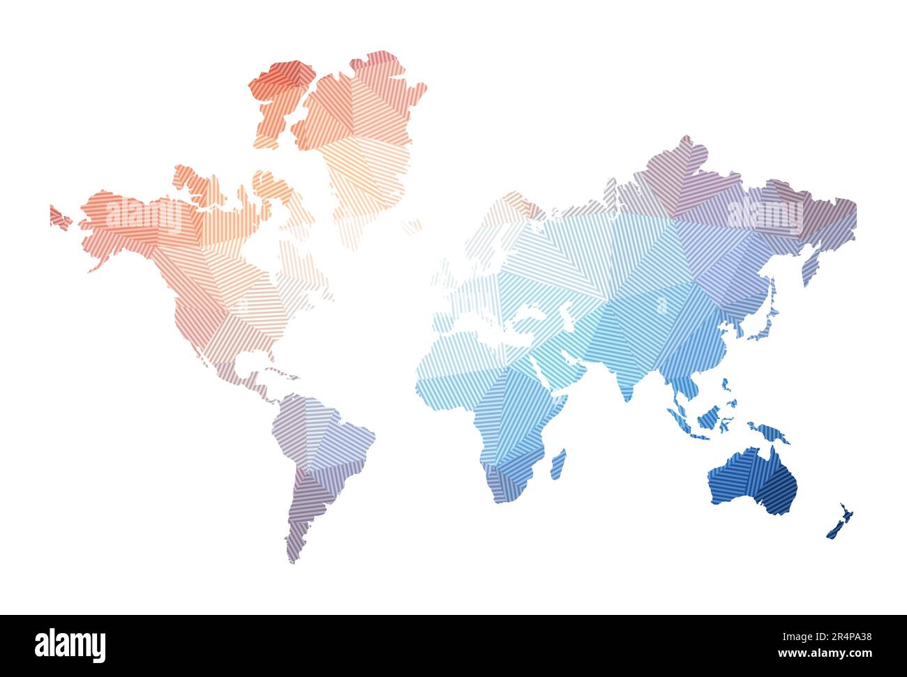 Map of the World. Low poly illustration of the world. Geometric design ...