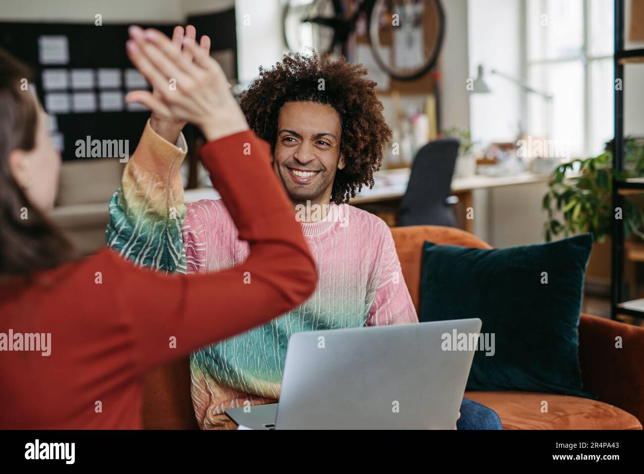 Startup success young happy business hi-res stock photography and ...