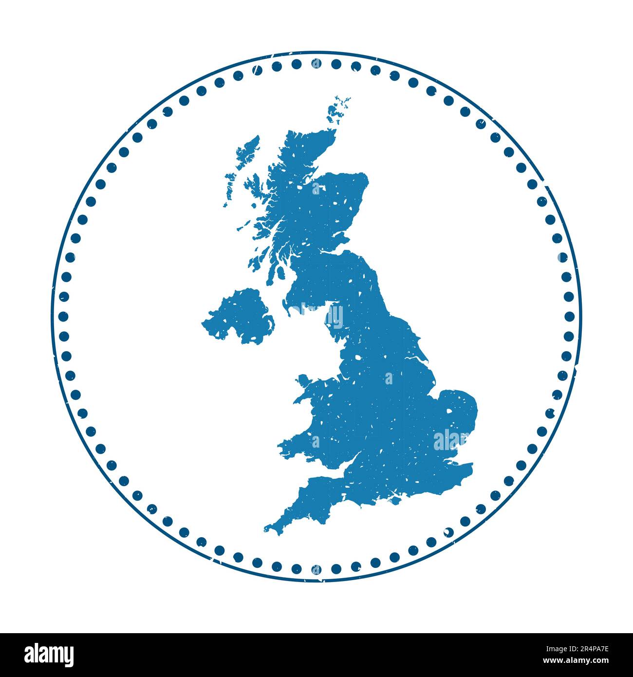 United Kingdom sticker. Travel rubber stamp with map of country, vector ...