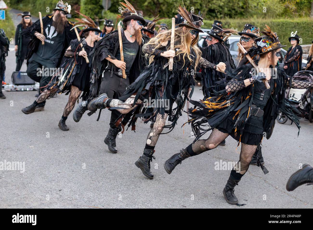 The Beltane Border Morris pictured during an evening performance on the ...