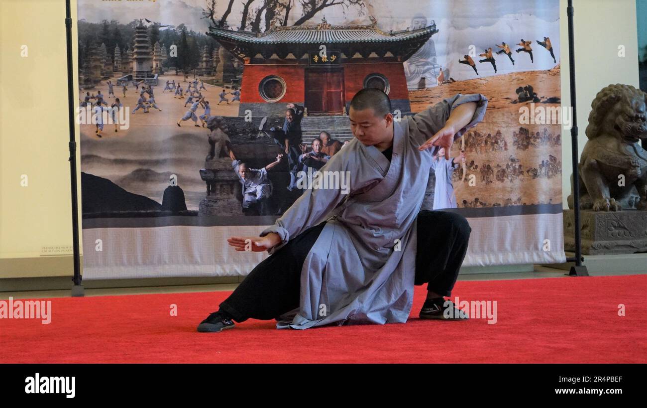 Orange County, USA. 29th May, 2023. A Shaolin Kung Fu performer ...