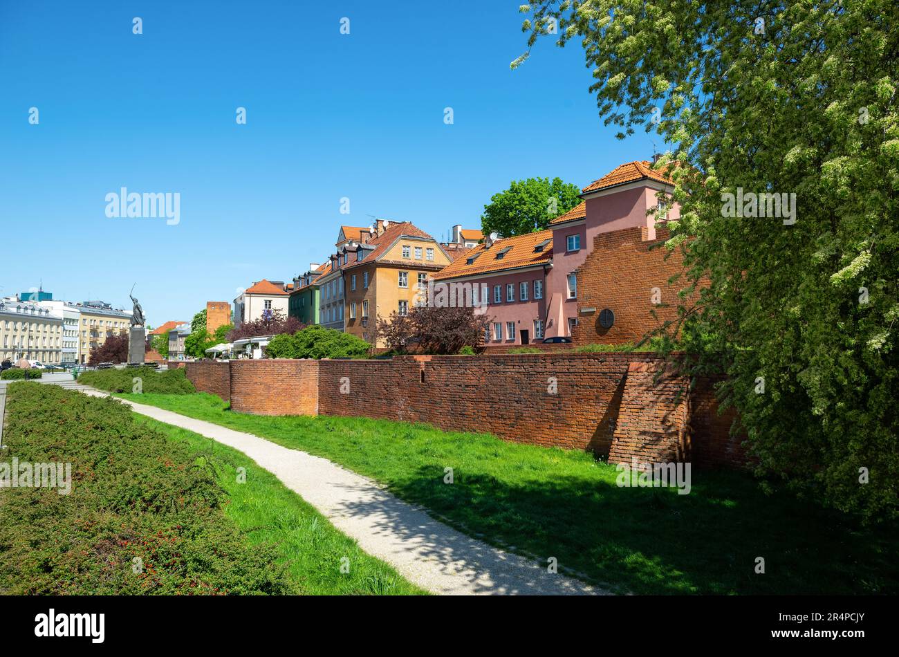 Ancient barbican fortress in the historical center of warsaw hi-res ...
