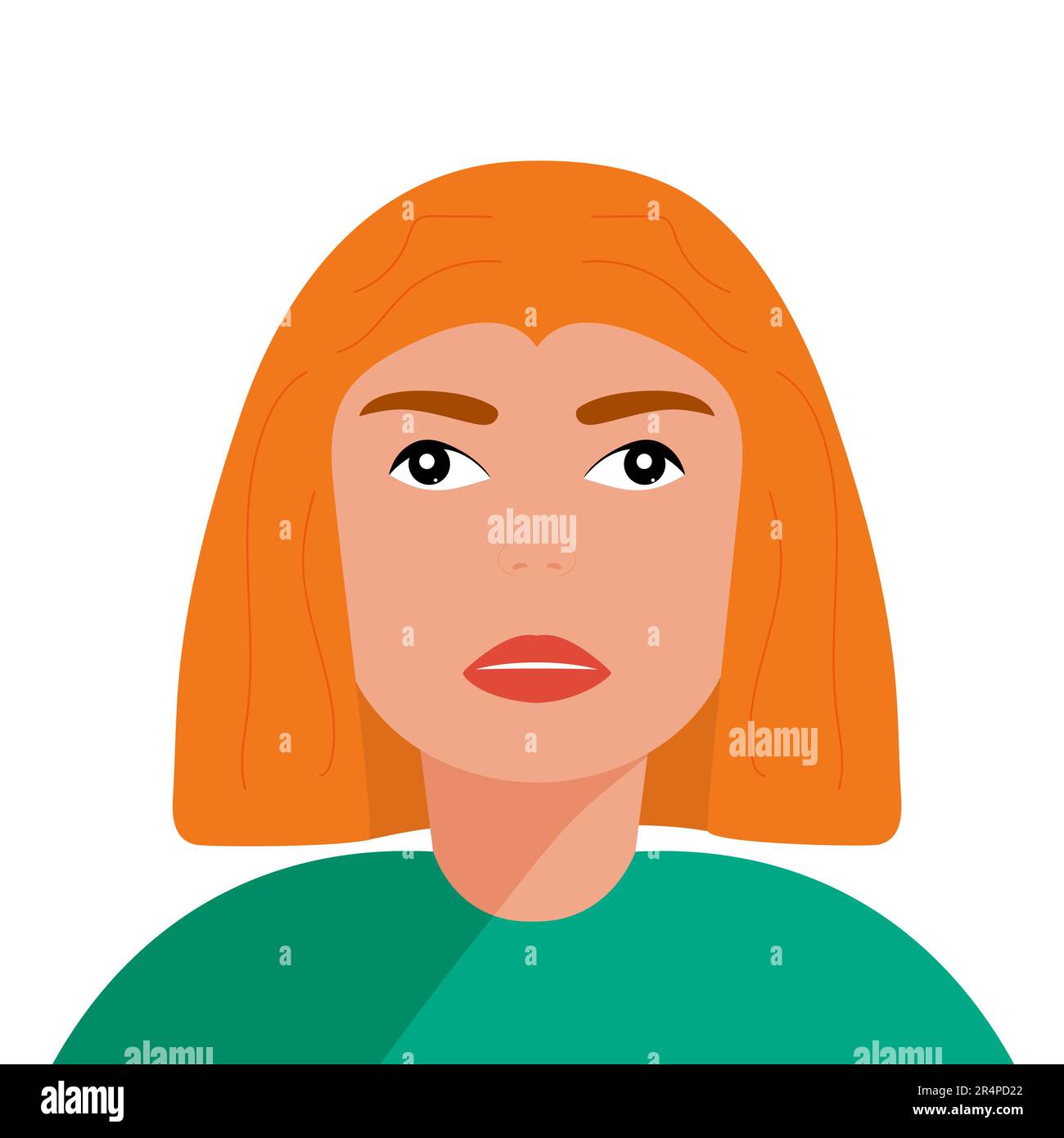 Red girls face illustration hi-res stock photography and images - Alamy