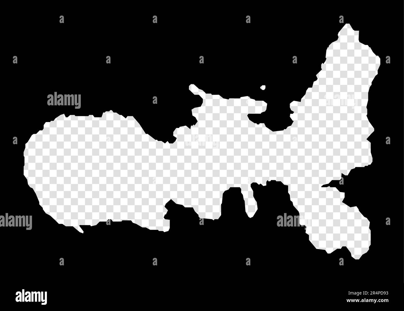 Stencil map of Elba. Simple and minimal transparent map of Elba. Black ...
