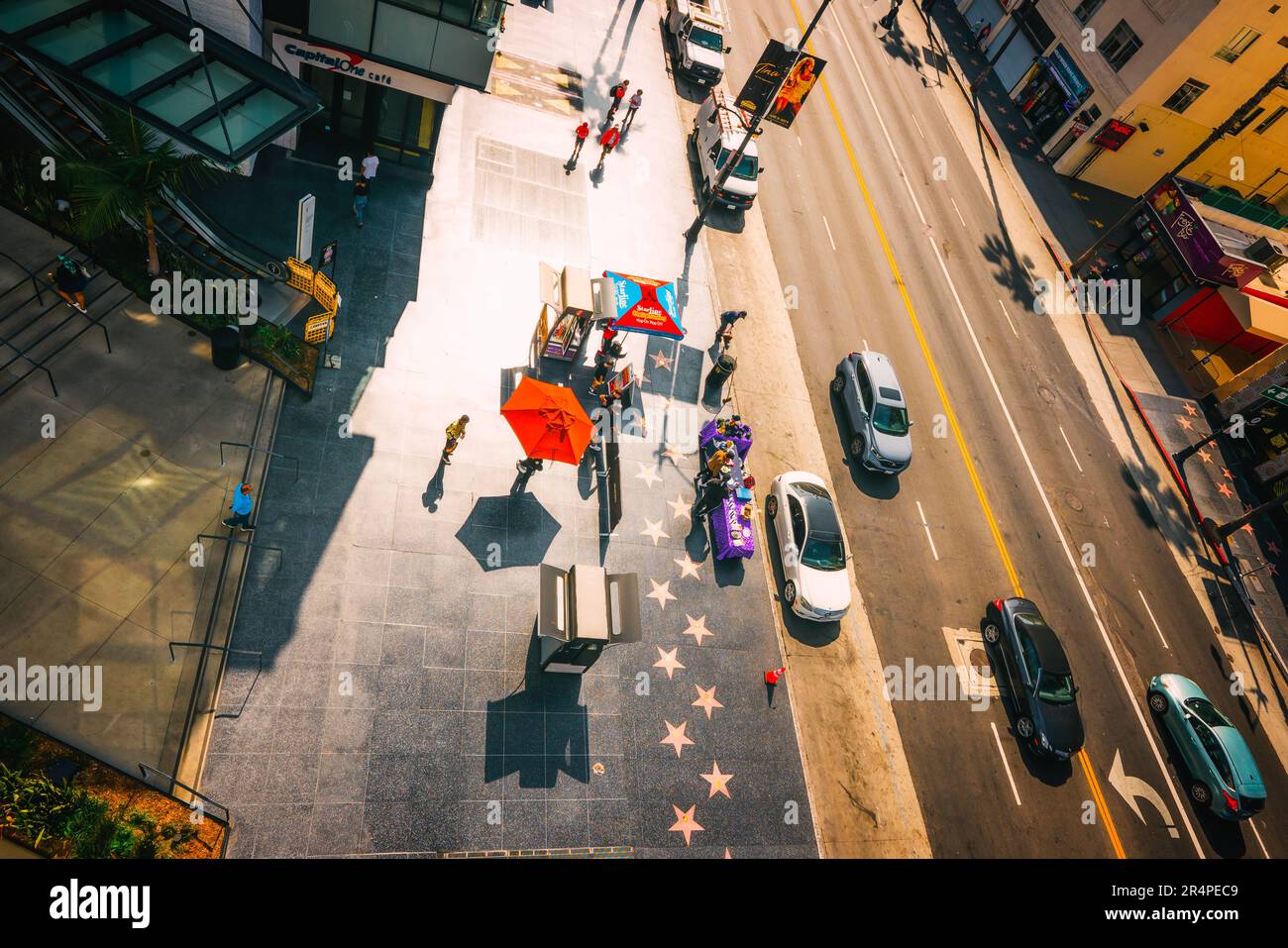 Los Angeles, California, USA - April 26, 2023. Top view of Hollywood ...