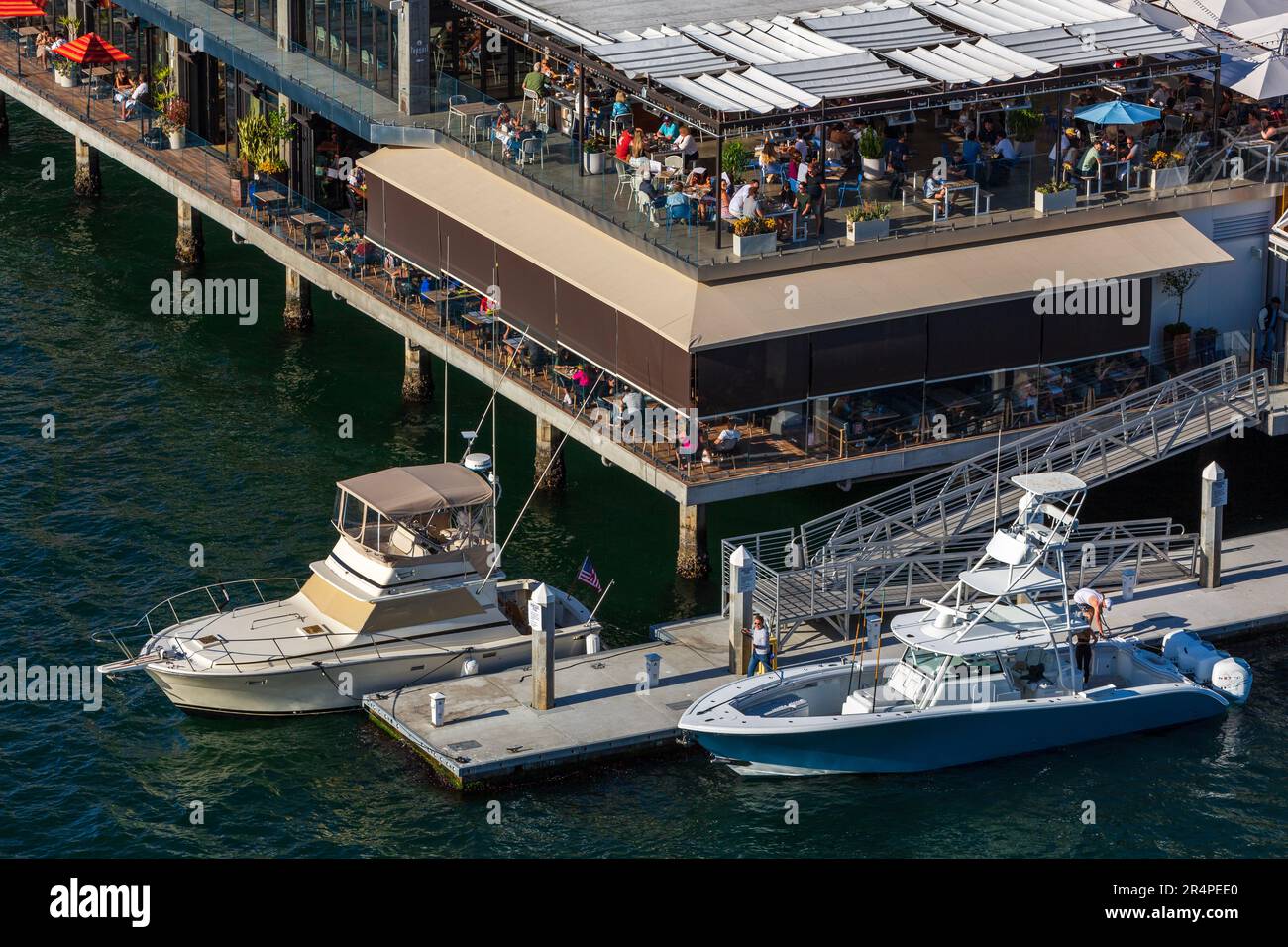 Portside Pier Restaurant, Embarcadero, San Diego, California, USA Stock ...