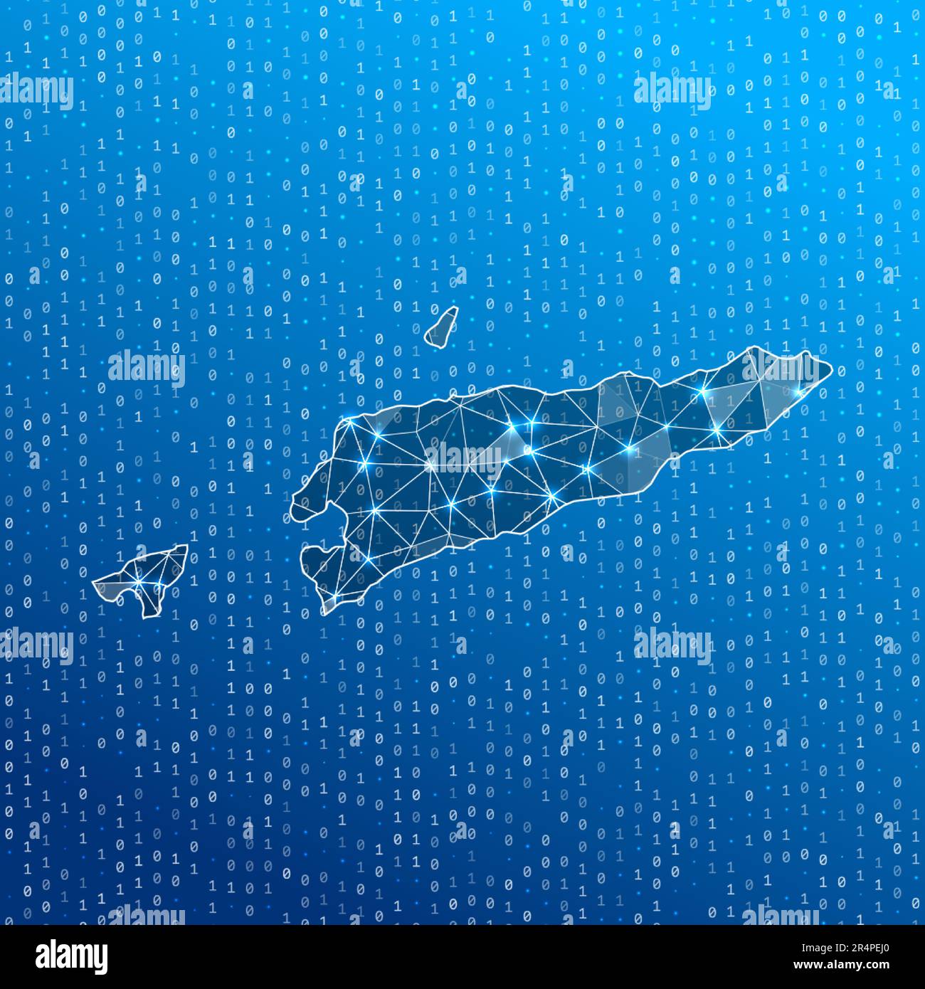 Network map of Timor-Leste. Country digital connections map. Technology ...