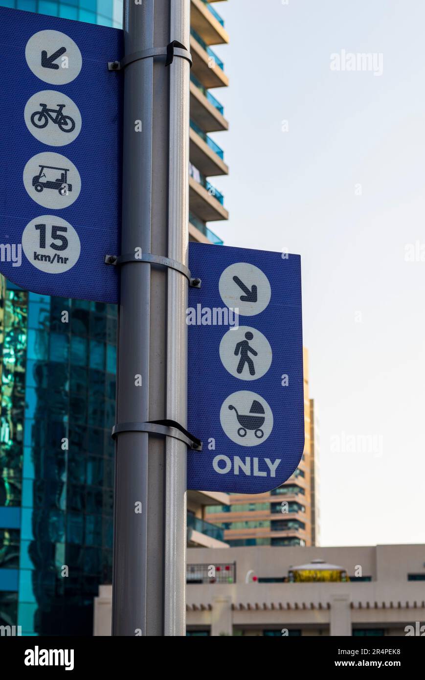 Shot of the outdoor signboards on the streets Stock Photo - Alamy
