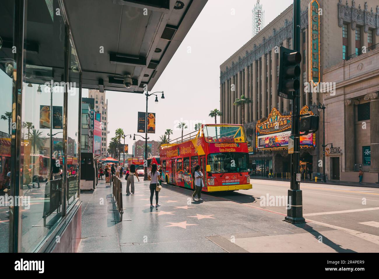 Hollywood, California, USA - April 26, 2023. Hollywood Walk of Fame ...