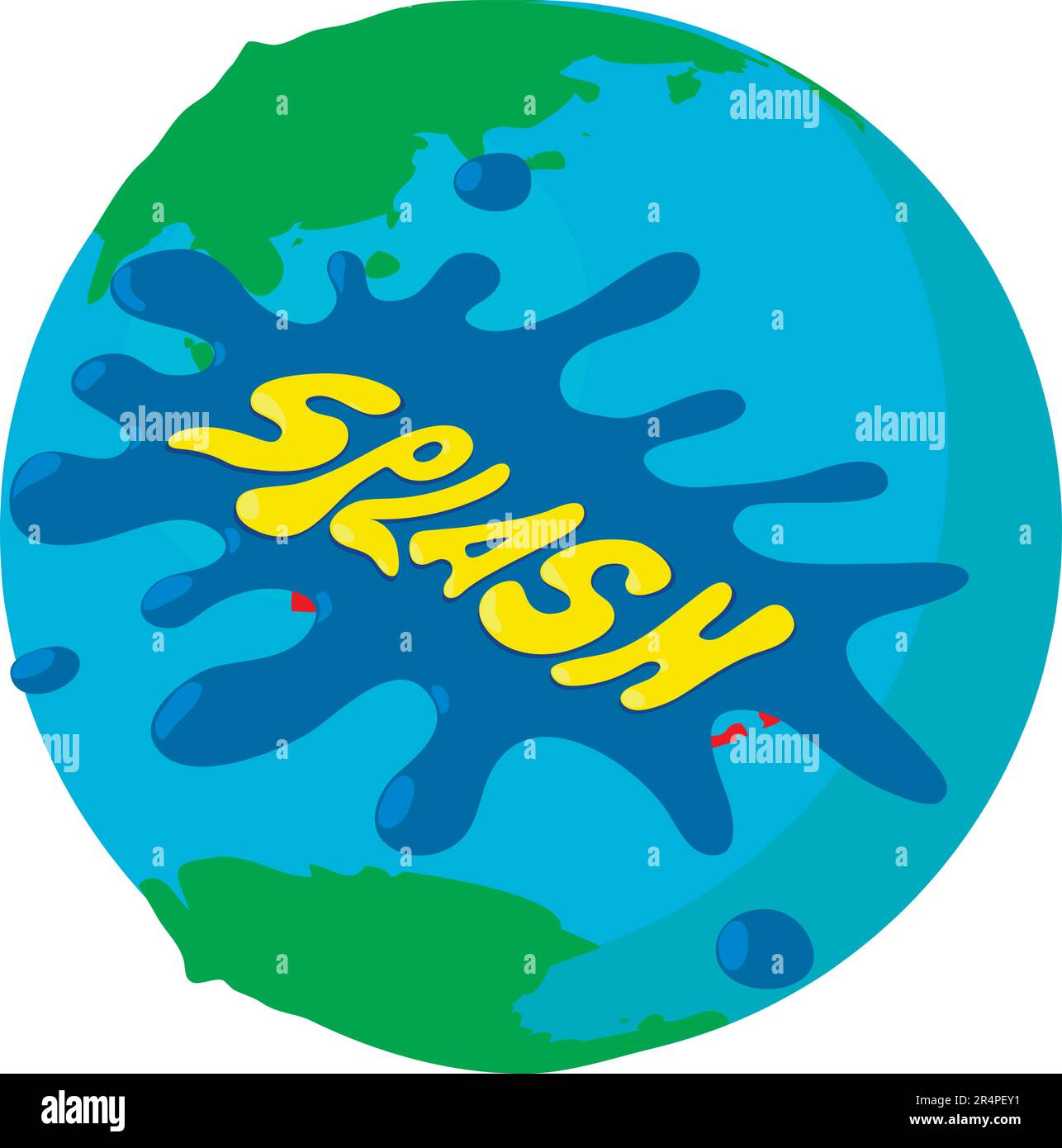 Splash icon isometric vector. Globe earth planet and splash speech ...