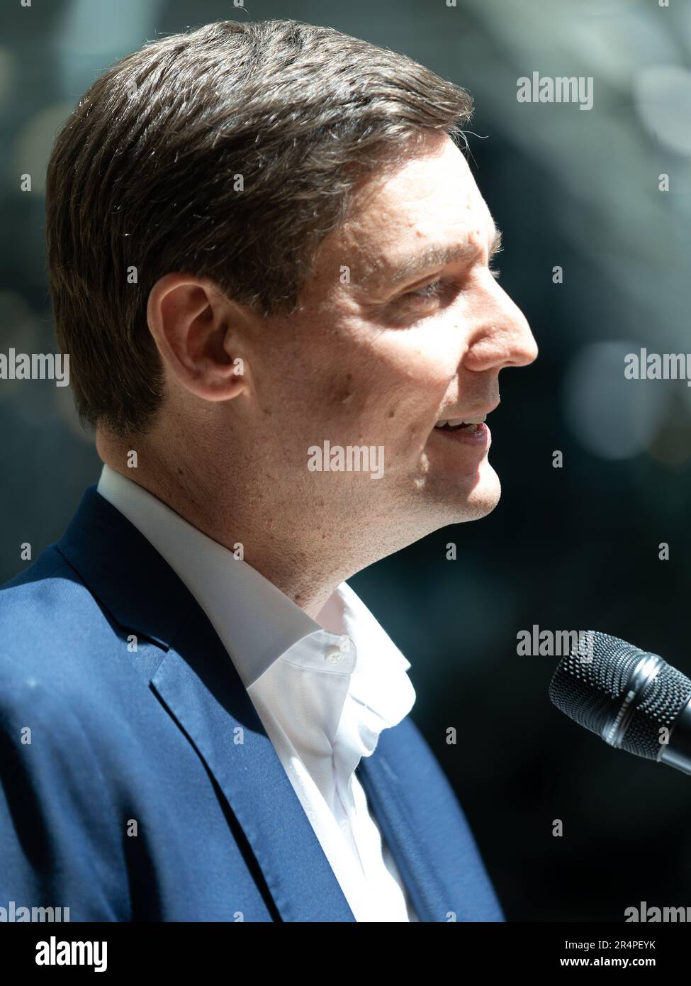 BC Premier David Eby and Brenda Bailey, Minister of Jobs, Economic ...