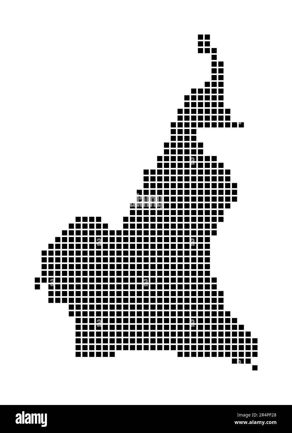 Cameroon map. Map of Cameroon in dotted style. Borders of the country ...