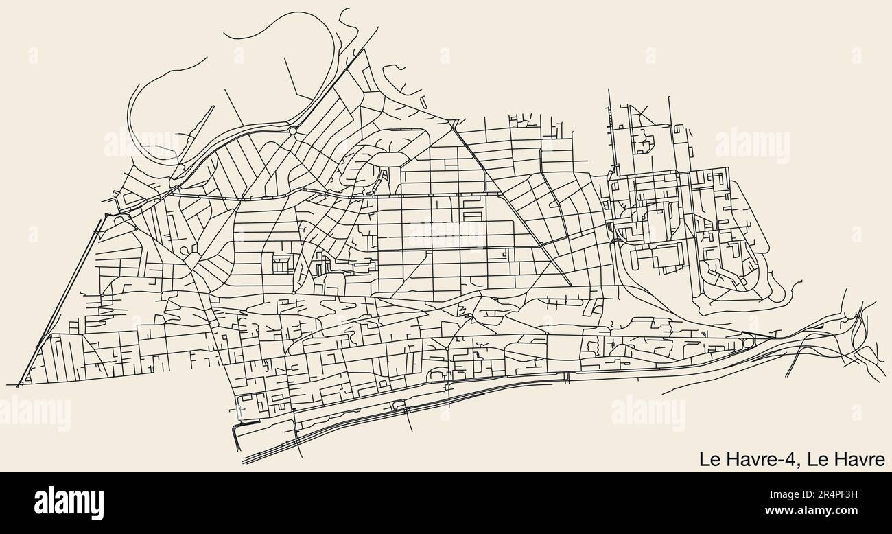 Le havre vector map hi-res stock photography and images - Alamy
