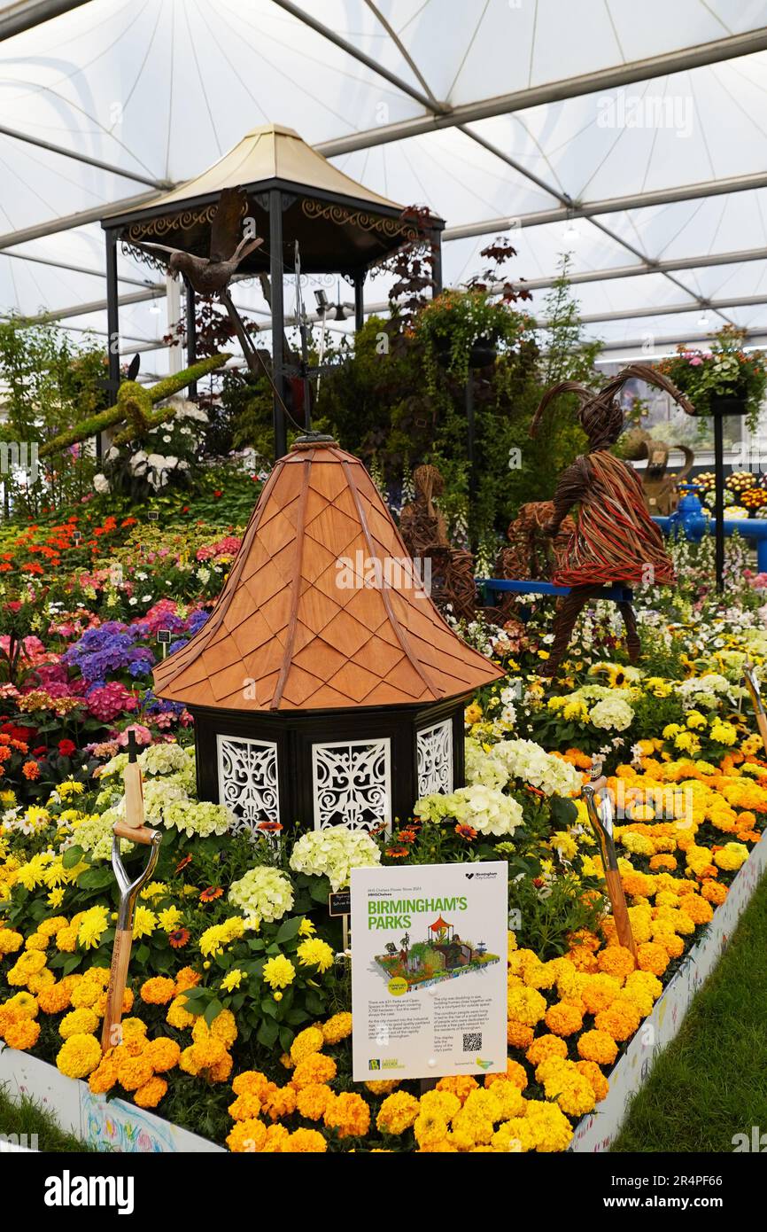 Birmingham City display at the Chelsea Flower show 2023 the display ...
